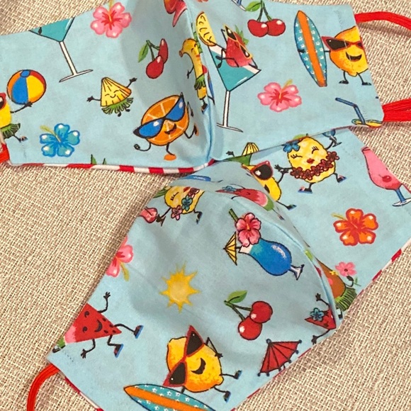 Hand Crafted | Accessories | Funny Fruit Cocktails Face Mask | Poshmark